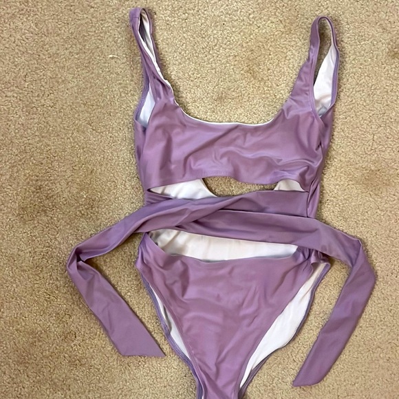 Swim | Nwt Purple One Piece Swimsuit By Doris | Poshmark